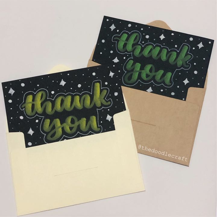 Handwritten thank you cards, Hobbies & Toys, Stationery & Craft ...