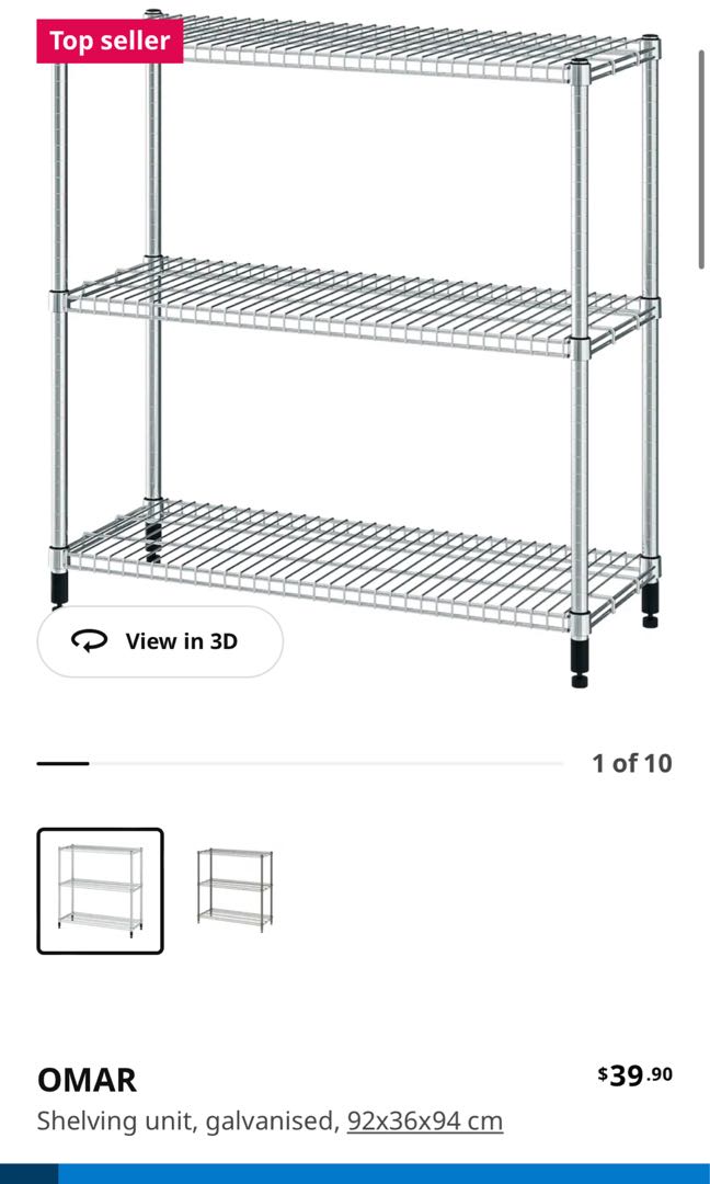 Ikea Omar Rack, Furniture & Home Living, Furniture, Shelves, Cabinets ...