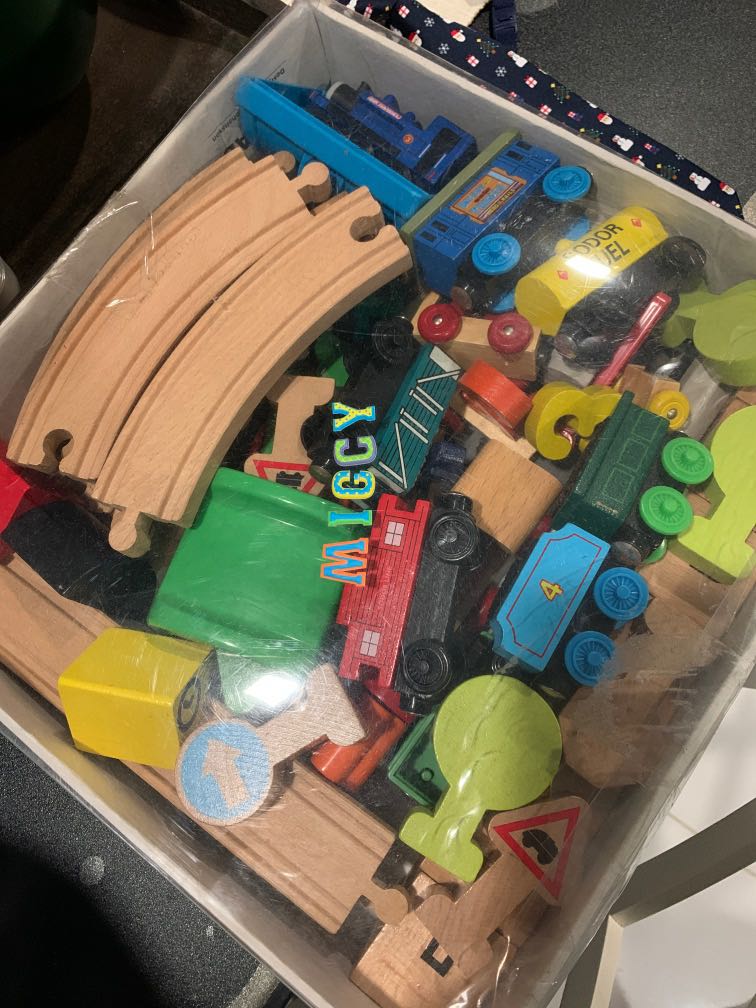 IKEA wooden trains and track set, Hobbies & Toys, Toys & Games on Carousell