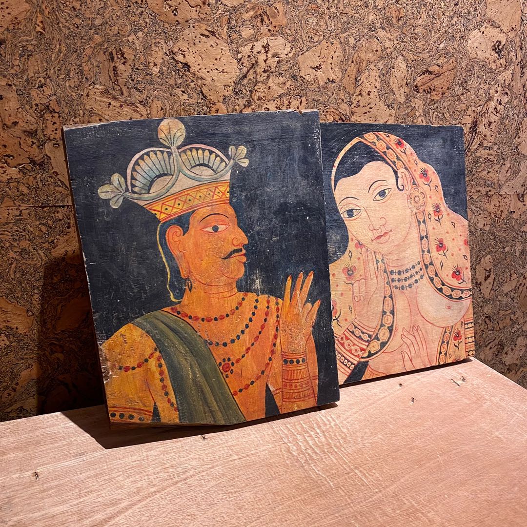 Indian Rustic Heritage Wood Painting Wall Hangings, Furniture & Home ...