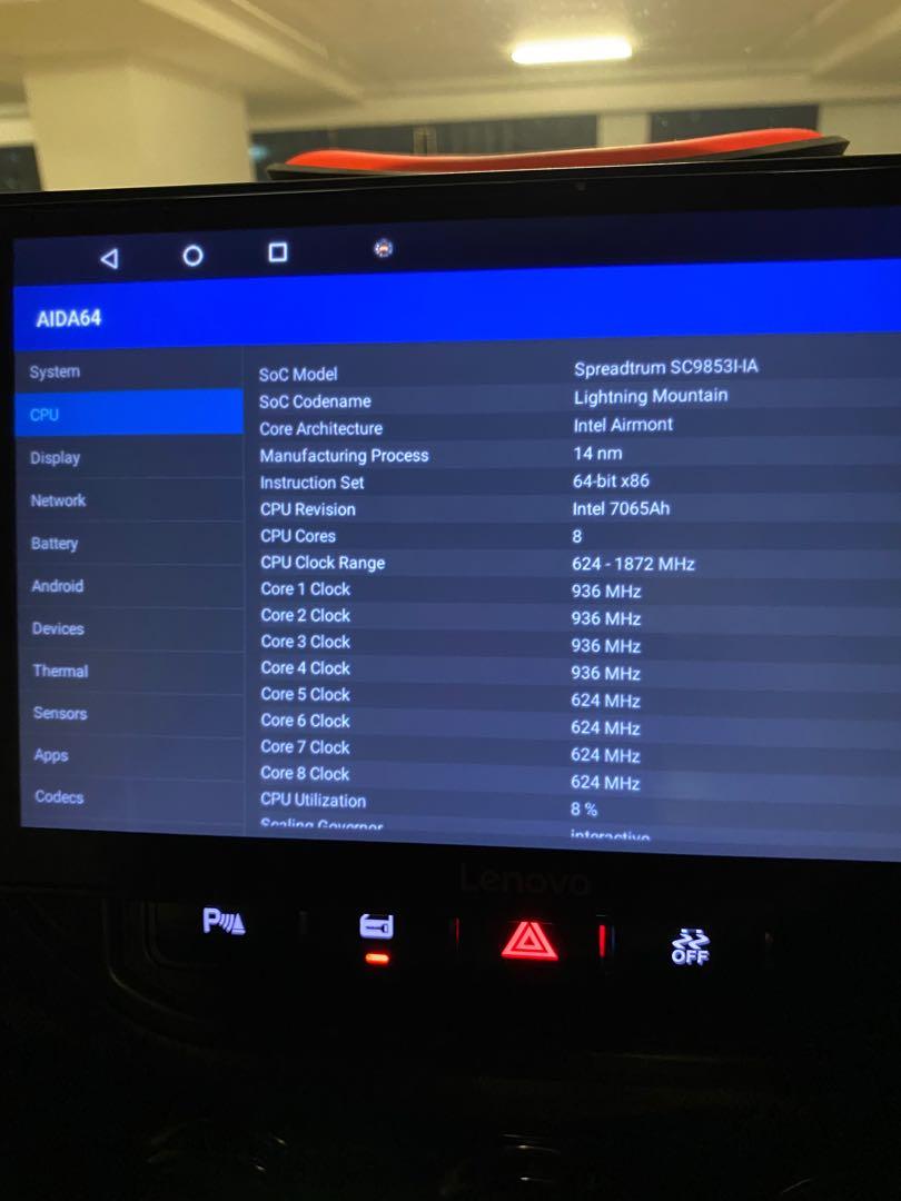 Lenovo Android Head unit 8 core + 2GB/32GB, Auto Accessories on Carousell