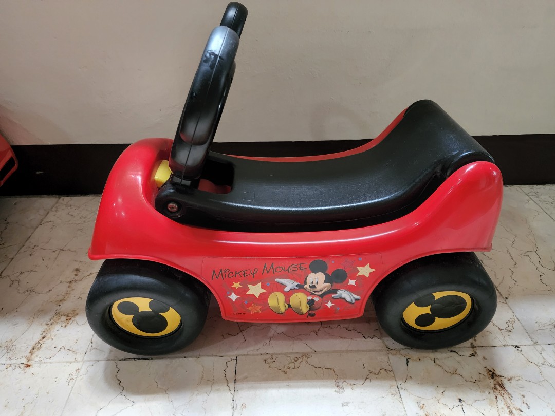 Mickey Mouse Pull Cart toy, Babies & Kids, Infant Playtime on Carousell