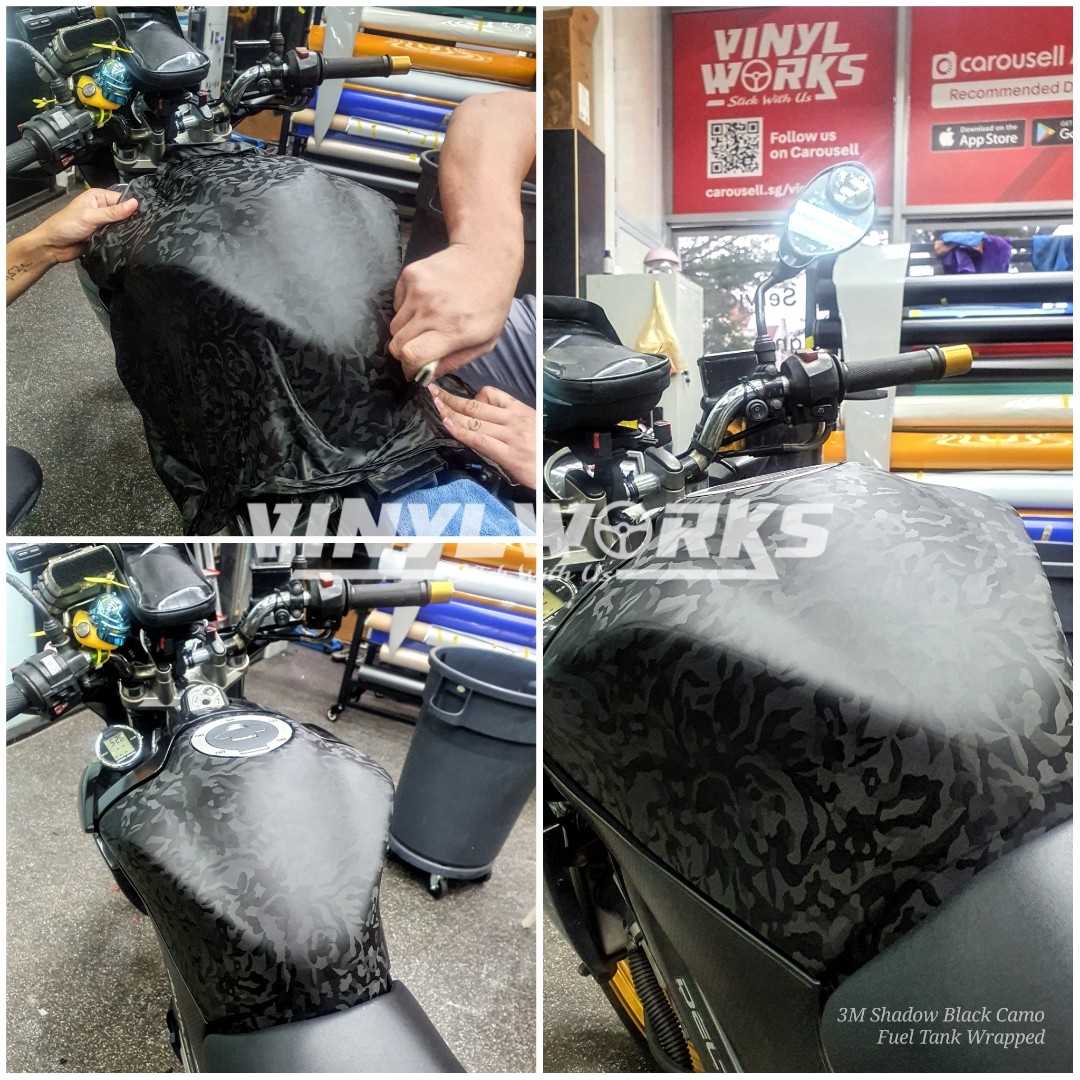 Motorcycle / Bike Fuel Tank Vinyl Sticker Wrap, Motorcycles, Motorcycle ...