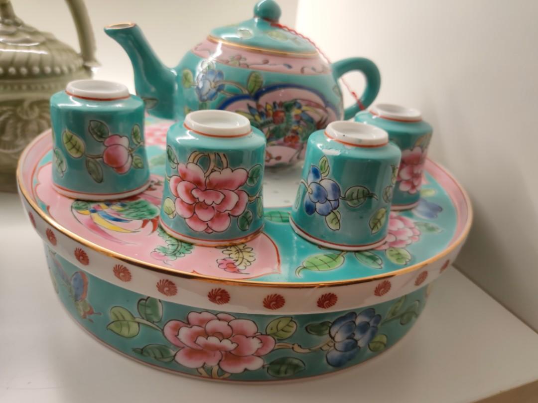 Nyonya Nonya Peranakan Tea Pot Set Straits Familie Tea Cups Pots with ...