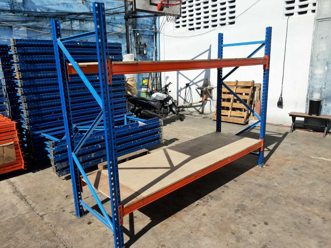 PALLET RACK SET 7.2X3X9FT 2LAYER W/ PLYBOARD 2ND HAND 15,999.00 20sets ...