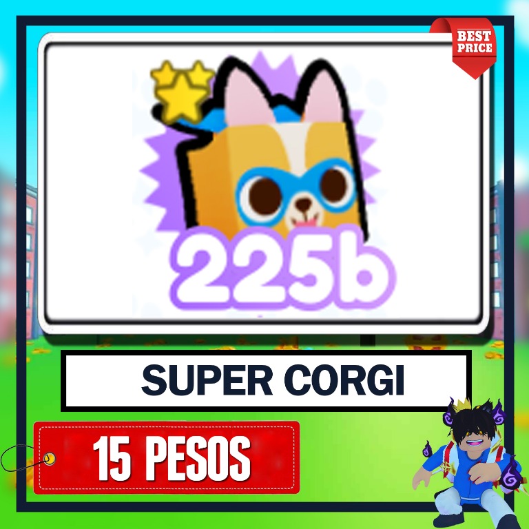 Pet Simulator X New Exclusive Super Corgi, Video Gaming, Gaming ...