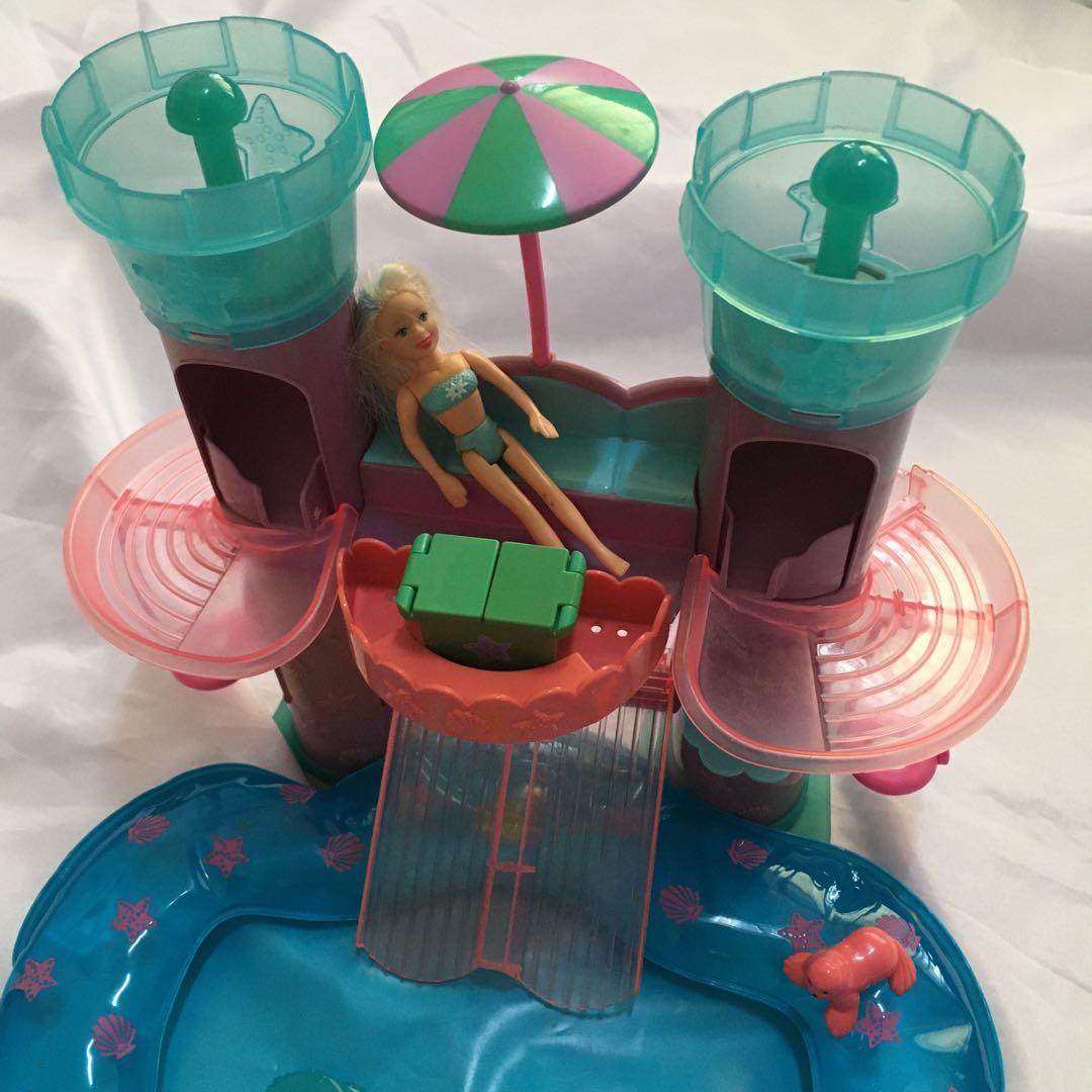 Polly Pocket Pool & Water Slide, Hobbies & Toys, Toys & Games on Carousell