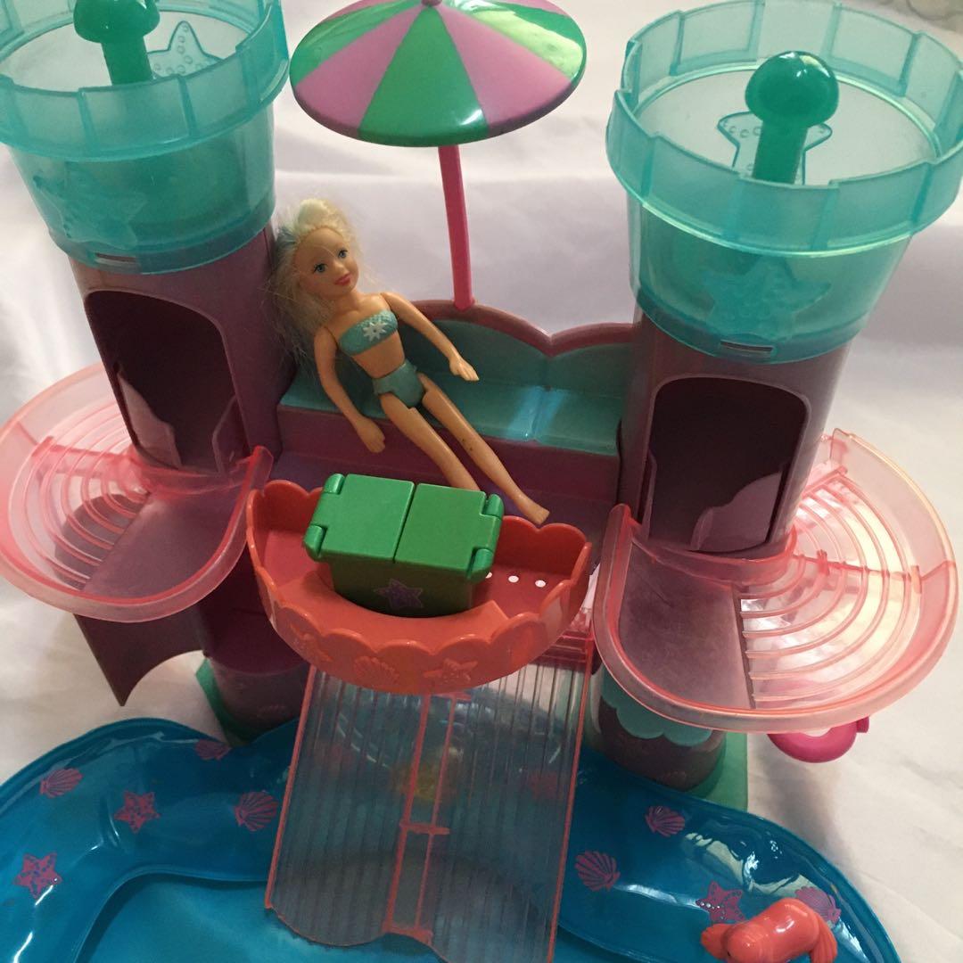 Polly Pocket Pool & Water Slide, Hobbies & Toys, Toys & Games on Carousell
