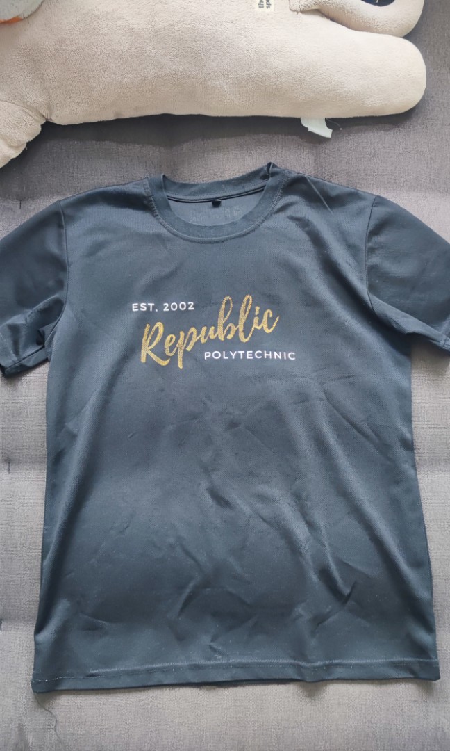 Republic Poly Drifit Black Tshirt, Men's Fashion, Tops & Sets, Tshirts ...