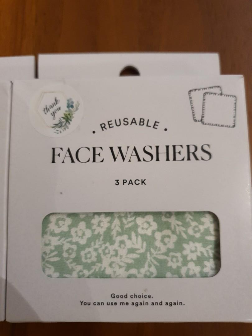 Reusable face washers 3 pc pack, Beauty & Personal Care, Face, Face ...