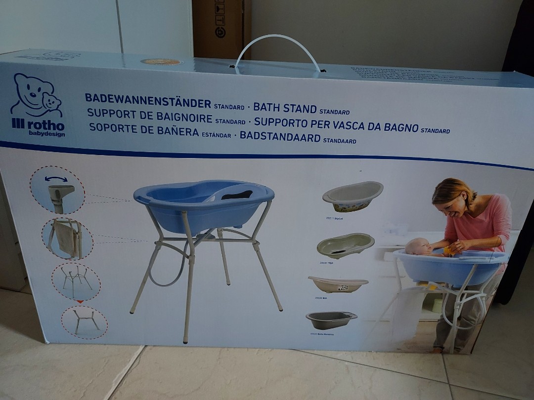 Rotho Bathtub with stand, Babies & Kids, Bathing & Changing, Bathtub ...