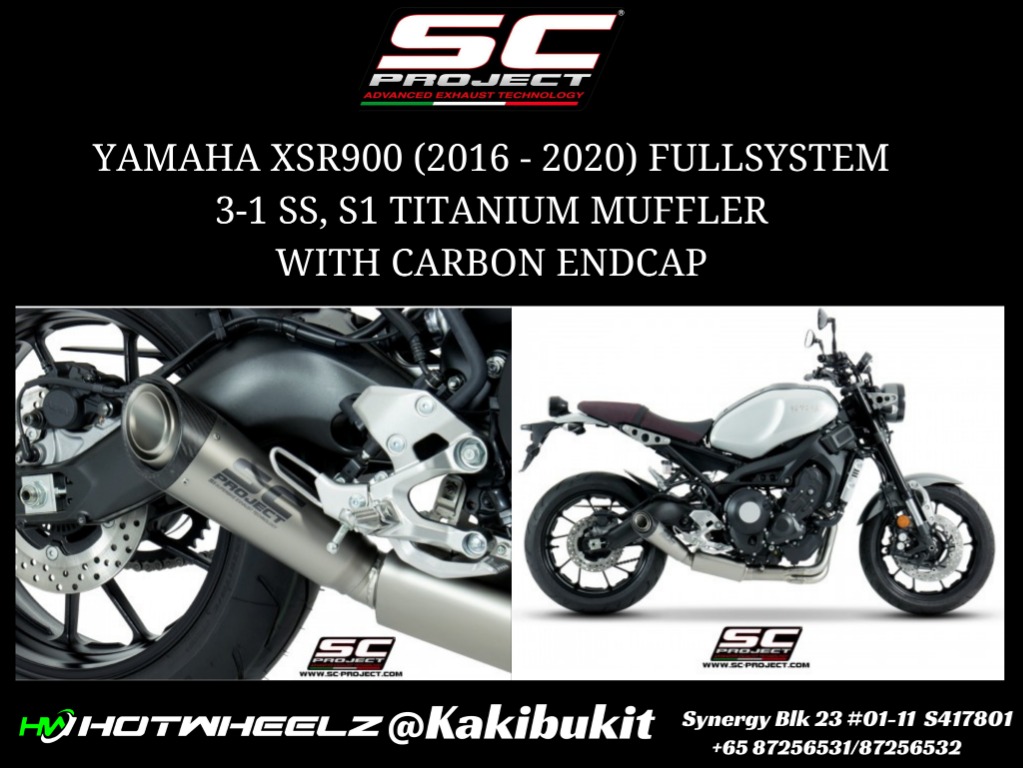 SC PROJECT EXHAUSTS - YAMAHA XSR900 (2016 - 2020) FULLSYSTEM ...