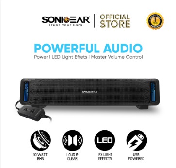 SonicGear SonicBar U200 Powerful Audio Sound Bar With LED Light Effects ...