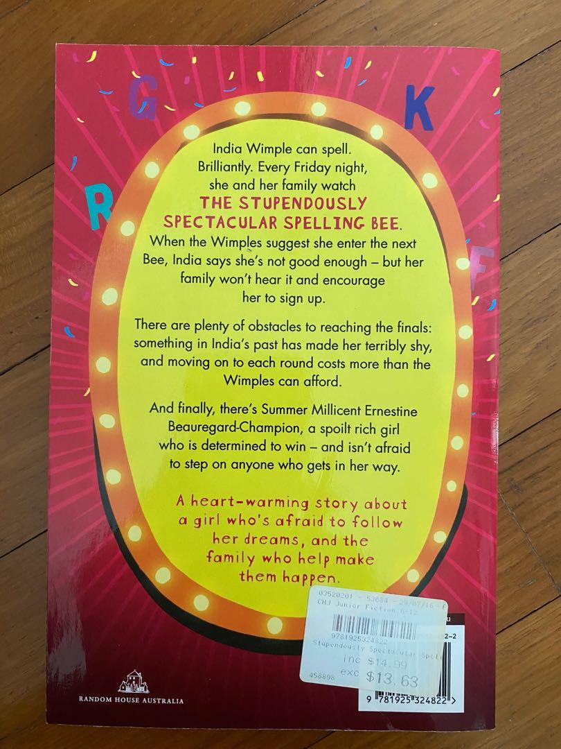 The Stupendously Spectacular Spelling Bee by Deborah Abela, Hobbies ...