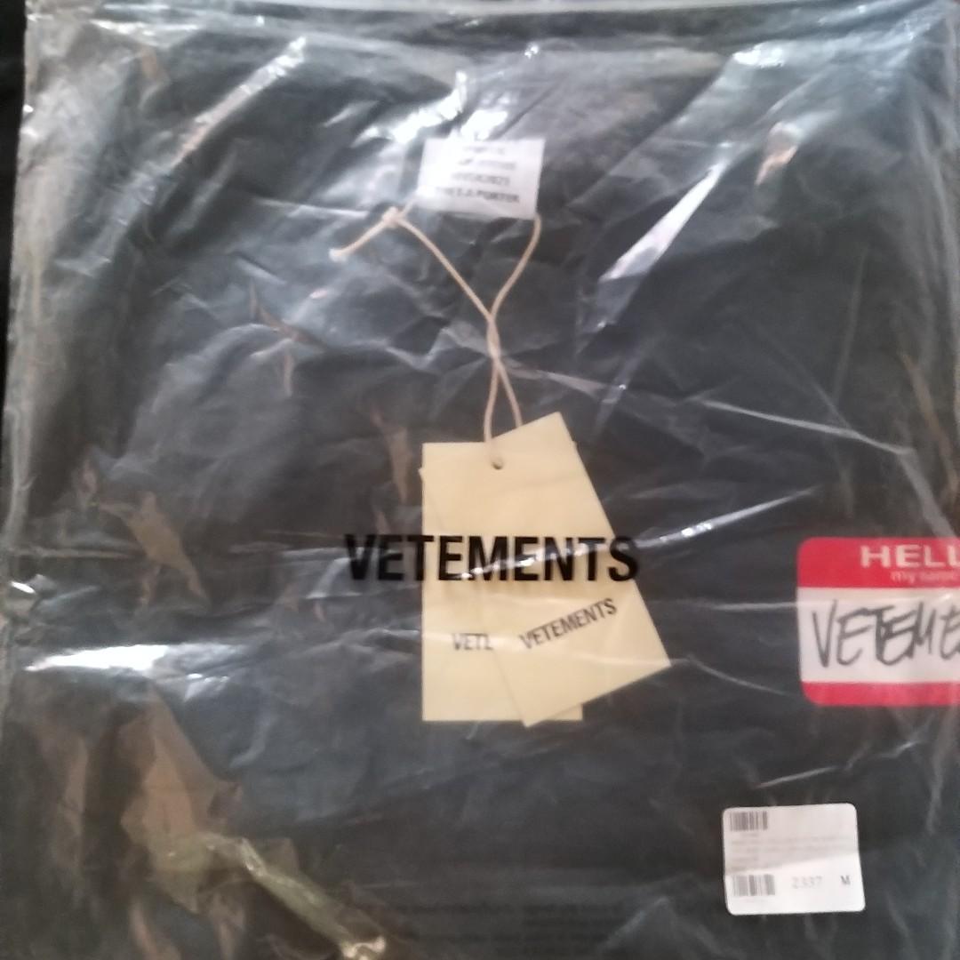Vetements name tag shirt, Men's Fashion, Tops & Sets, Tshirts & Polo ...
