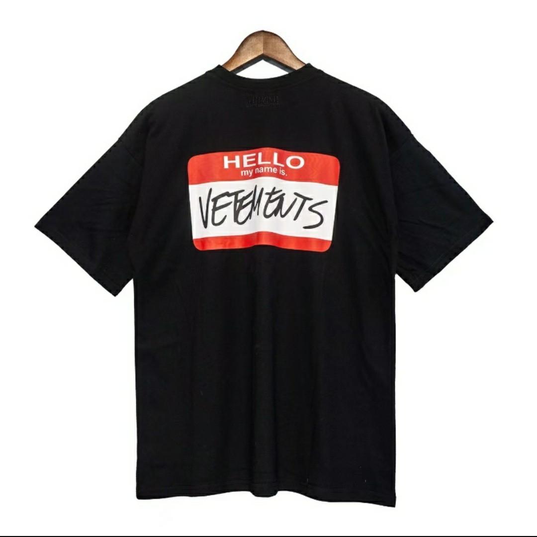 Vetements name tag shirt, Men's Fashion, Tops & Sets, Tshirts & Polo ...