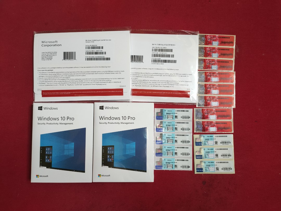 Genuine Ms Windows 10 pro home sticker key/Windows 11 pro home sticker ...