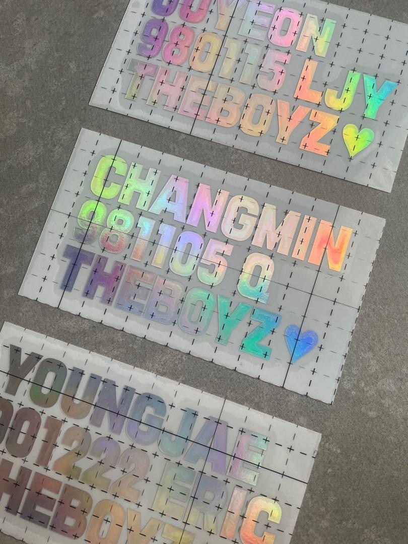 WTS the boyz juyeon Q eric lightstick hologram stickers, Hobbies & Toys ...