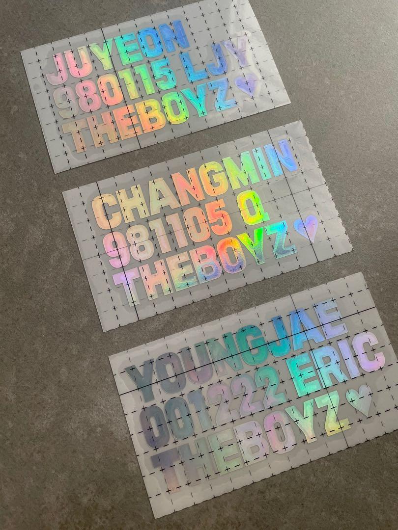 WTS the boyz juyeon Q eric lightstick hologram stickers, Hobbies & Toys ...