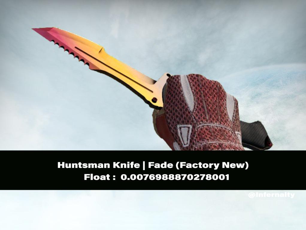 (0.007FV) Huntsman Knife Fade FN CSGO SKINS KNIVES, Video Gaming ...