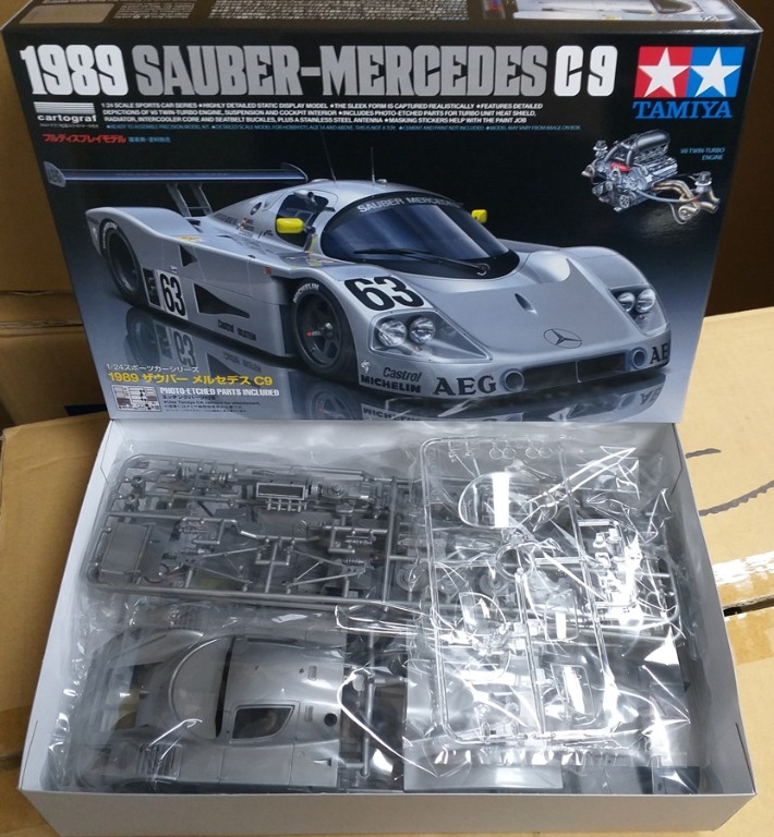 1989 Sauber-Mercedes C9 TAMIYA 1/24 plastic model kit 24359, 興趣及遊戲, 玩具 ...