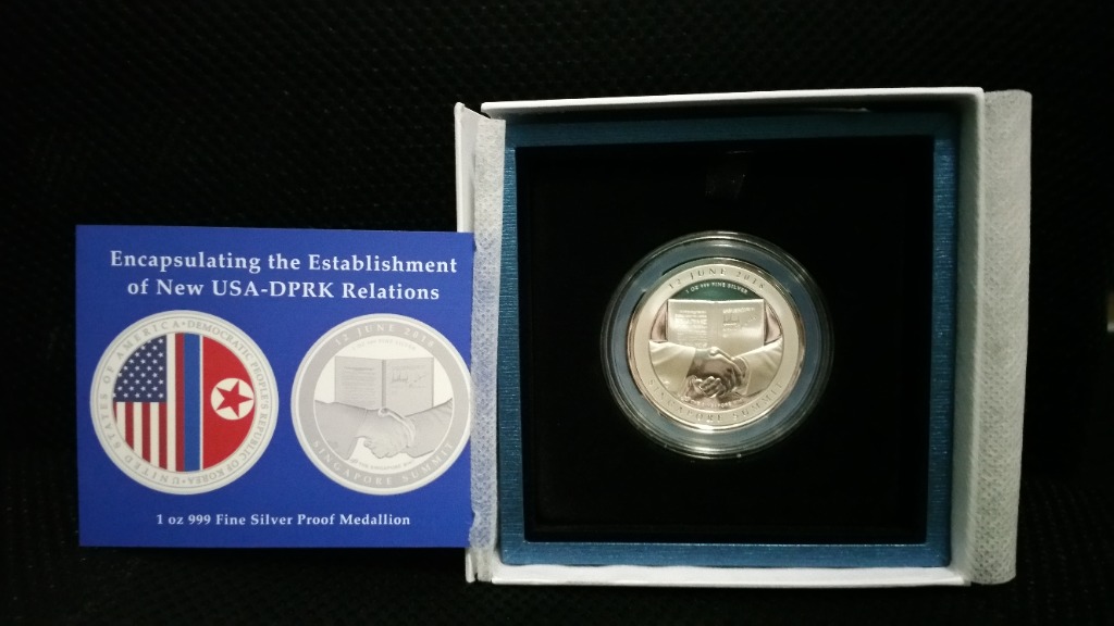 [2nd Issue] New USA - DPRK Relations 1 oz 999 Fine Silver Proof ...