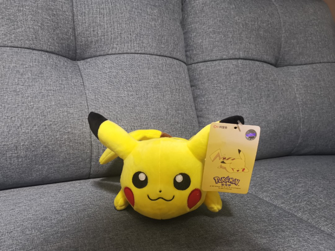 Authentic Pokemon pikachu flat soft toy plush plushie, Hobbies & Toys ...