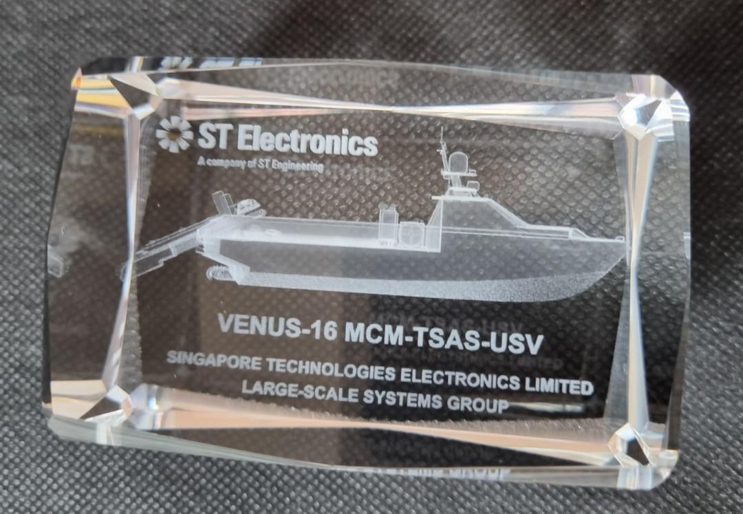 BNIB Venus-16 MCM Unmanned Surface Vehicle crystal glass paperweight ...