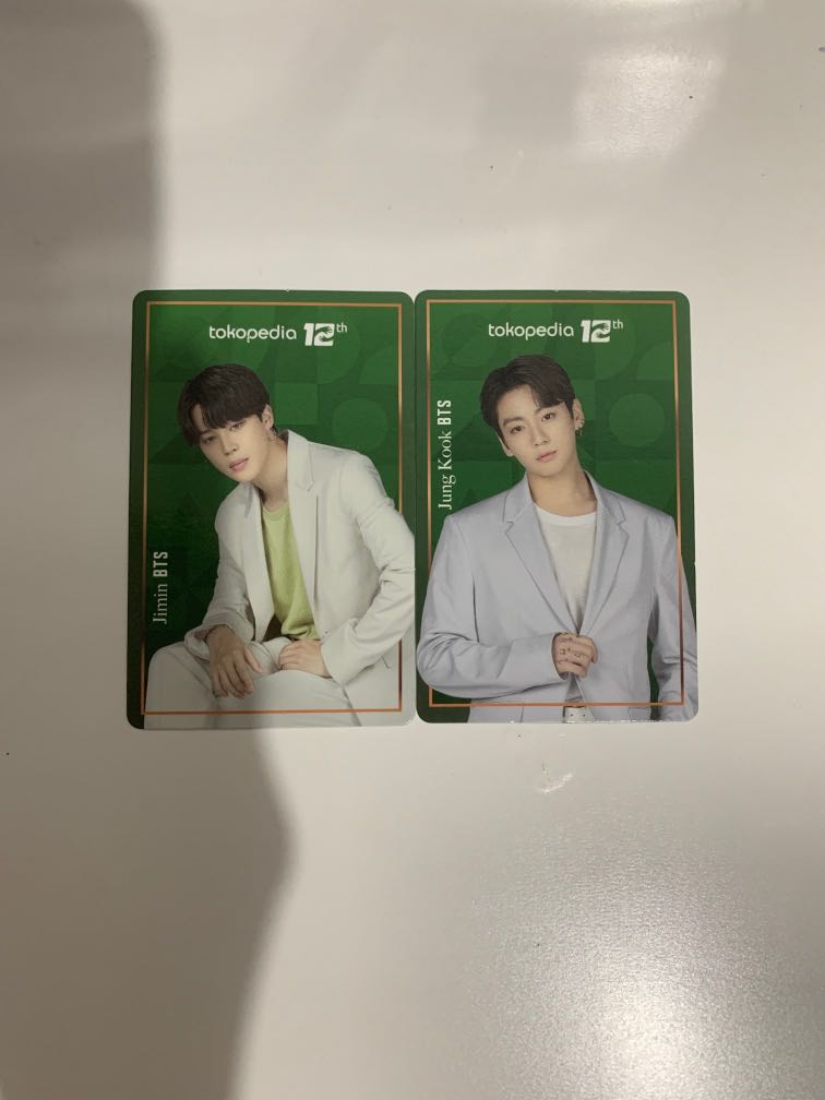 BTS tokopedia photocards (Jimin Jungkook), Hobbies & Toys, Memorabilia ...