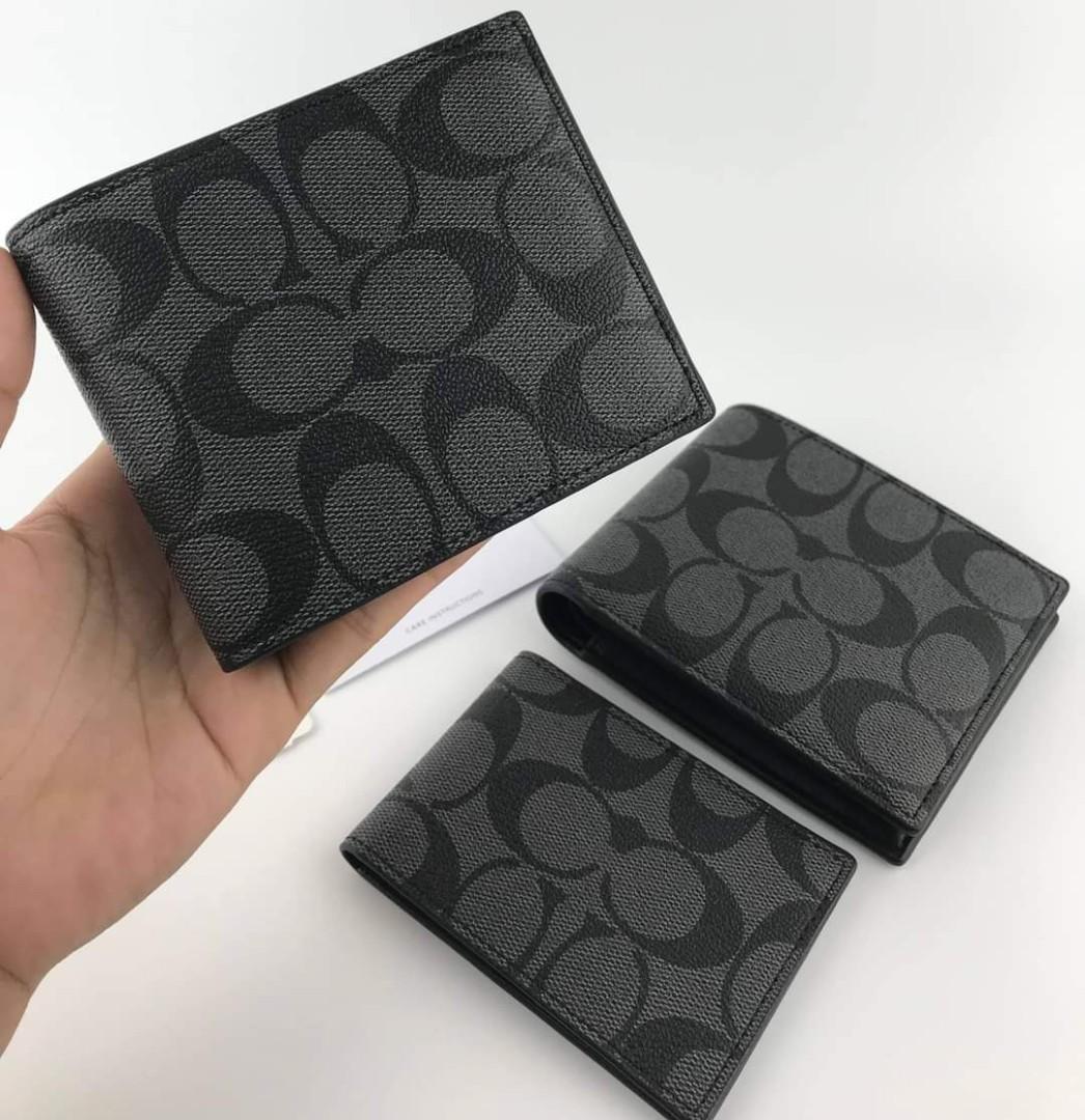Coach Bifold 2in1 Wallet in Signature Canvas, Men's Fashion, Watches ...