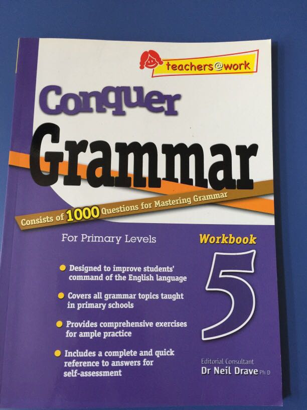 Conquer English Grammar and comprehension work book 5, 興趣及遊戲, 書本 & 文具 ...