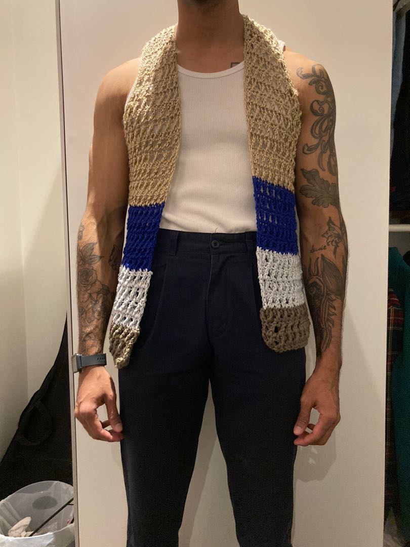 Crocheted Men’s Summer Vest, Men's Fashion, Coats, Jackets and ...