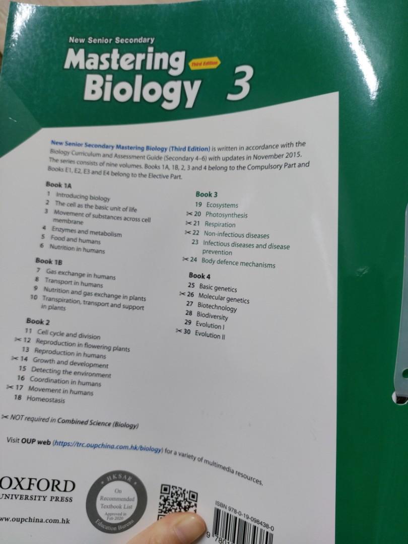 DSE Mastering Biology Book 3, 興趣及遊戲, 書本 & 文具, 教科書 - Carousell