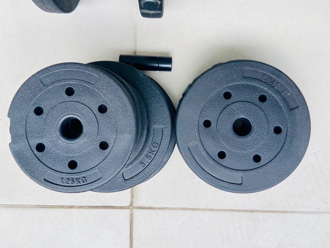 Dumbbells set with 25kg weights, Sports Equipment, Exercise & Fitness ...