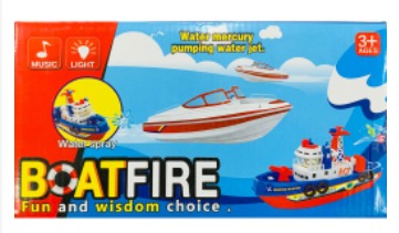 Fire Boat Music Light Electric Marine Rescue Fire Fighting Boat High ...