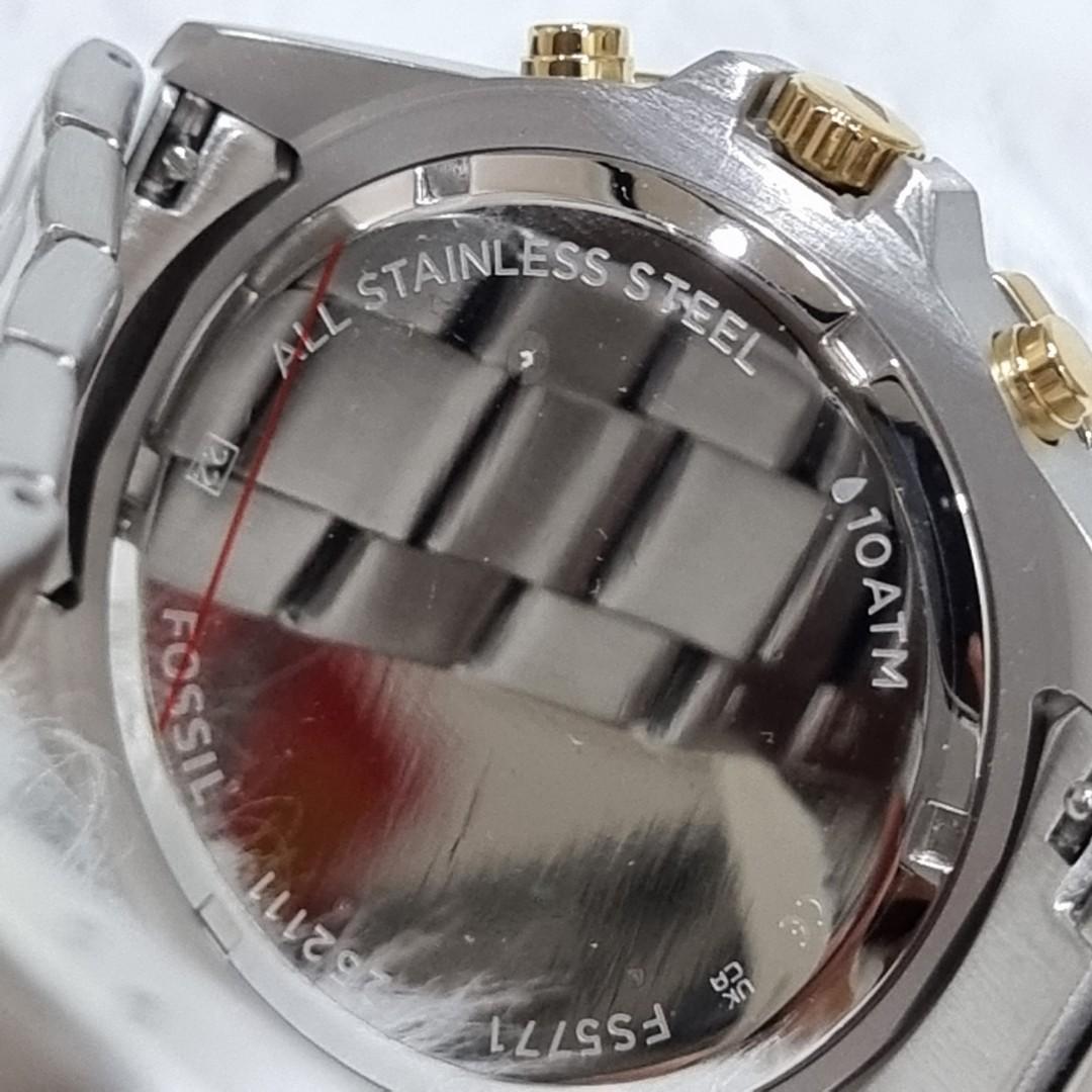 FOSSIL FS5771 Garrett Chronograph Stainless Steel Watch, Men's Fashion ...