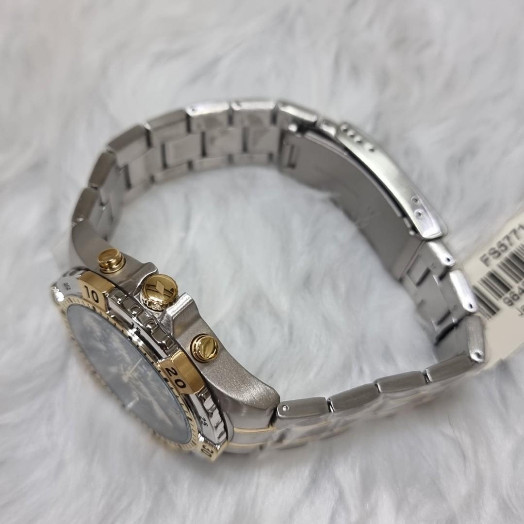 FOSSIL FS5771 Garrett Chronograph Stainless Steel Watch, Men's Fashion ...