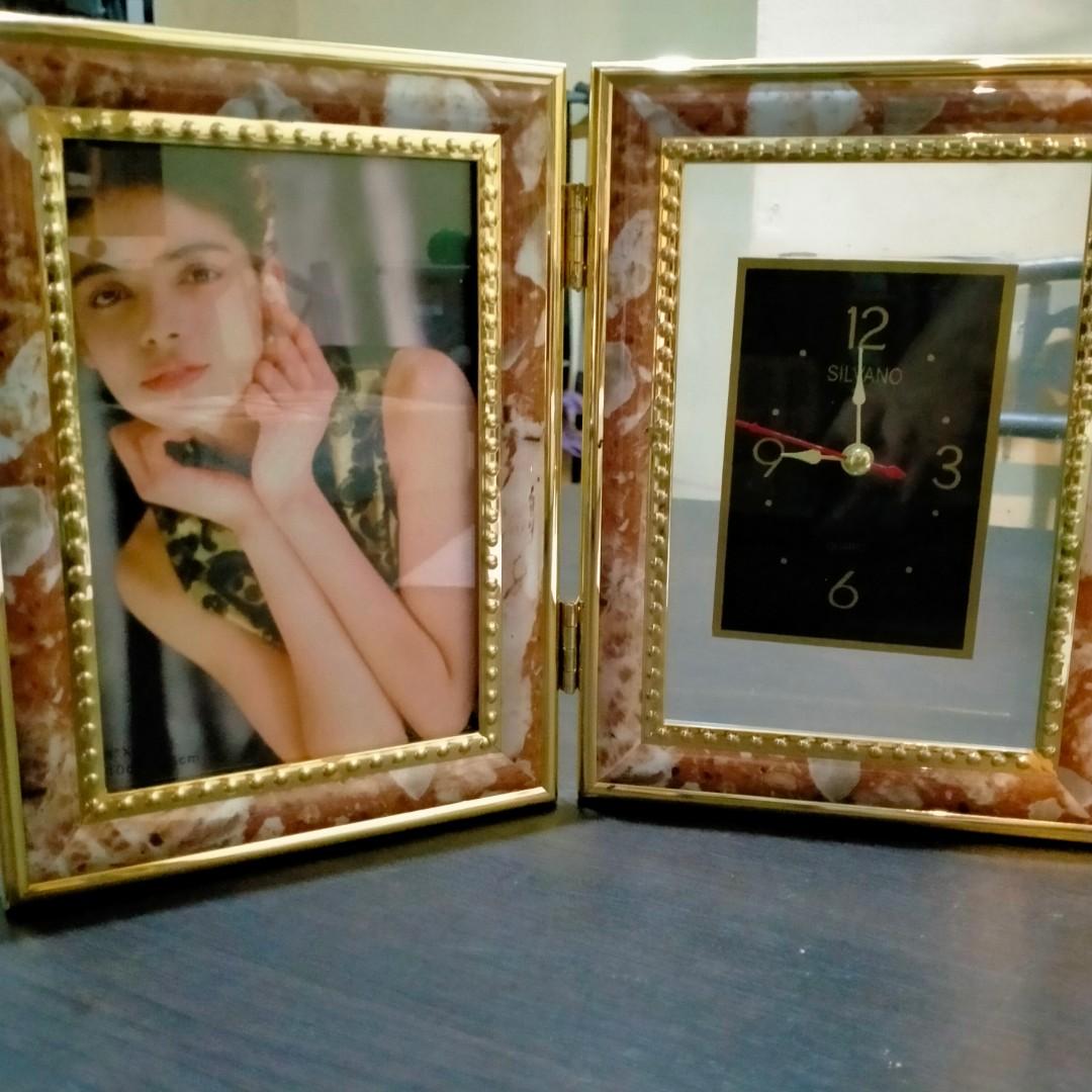 Photo Frame with clock, Furniture & Home Living, Home Decor, Frames ...