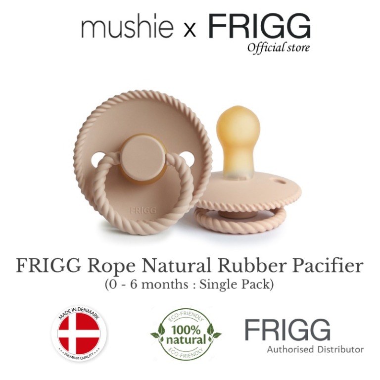 FRIGG Rope Natural Rubber Baby Pacifier (0 to 6 months) Single Pack ...