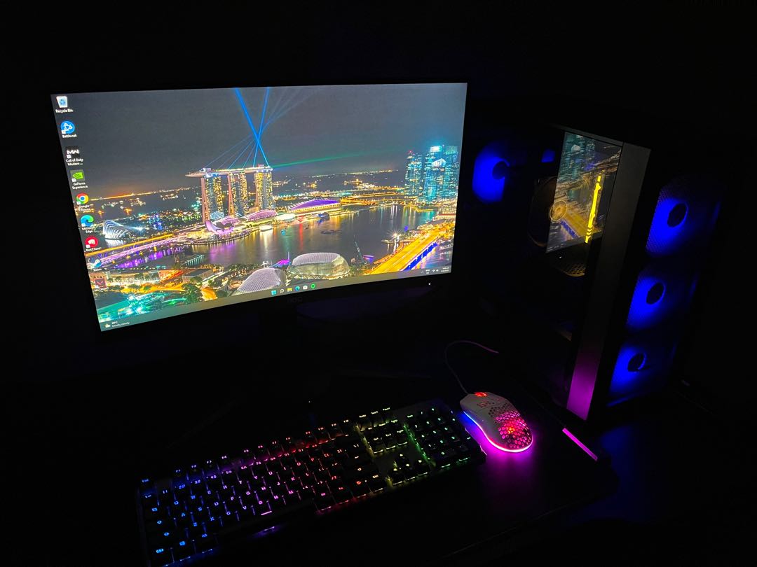Full gaming pc setup with rtx 3060, Computers & Tech, Desktops on Carousell