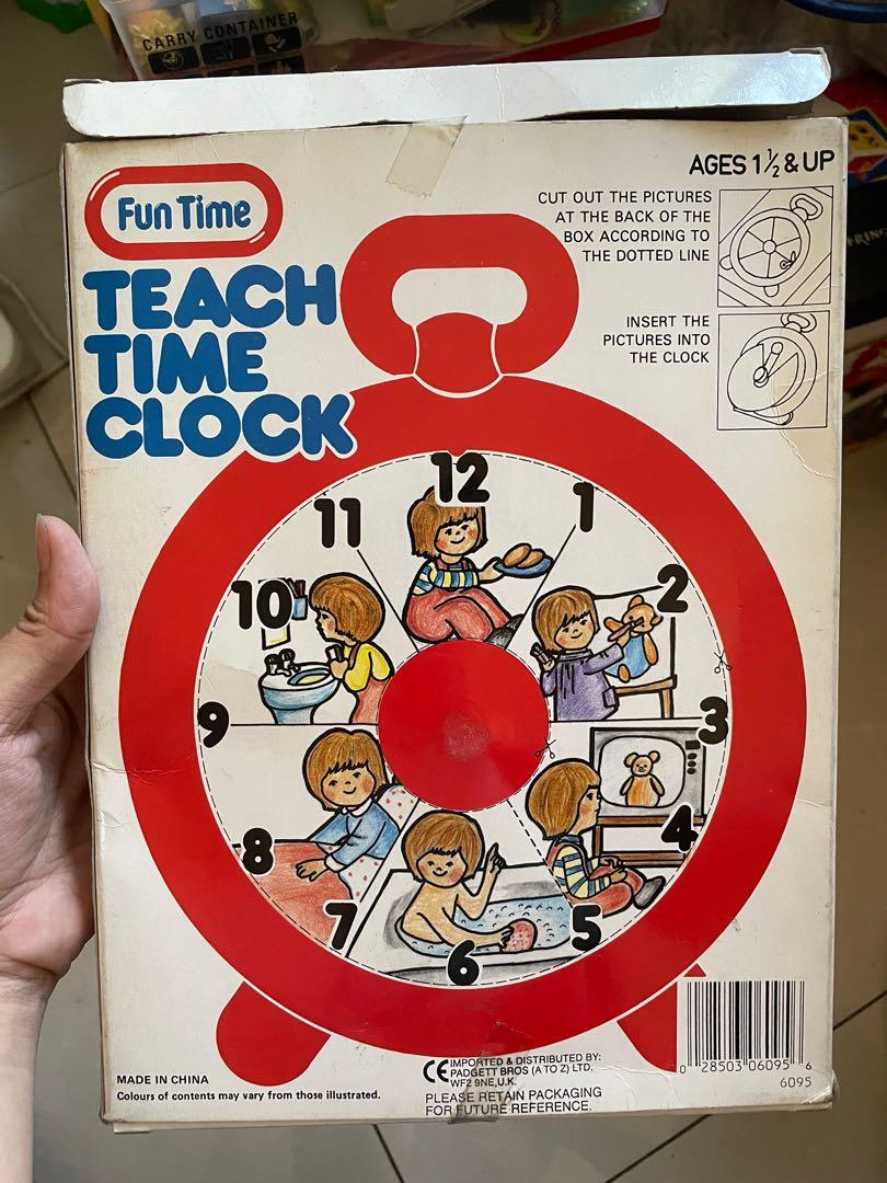 Fun Time Teach Time Clock for Kids Toddlers, Hobbies & Toys, Toys ...