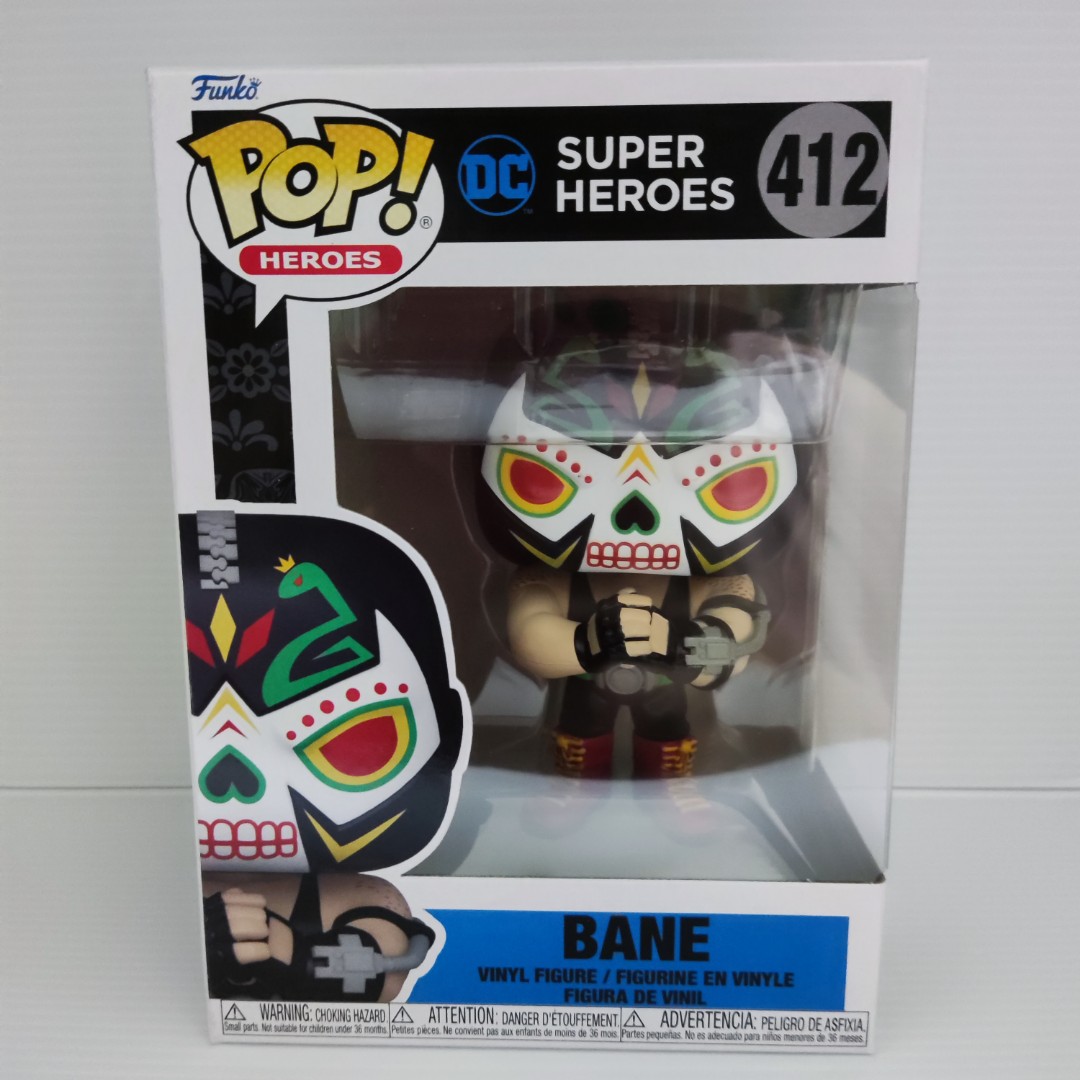 Funko Pop DC SuperHeroes #412 Bane dia de los, Hobbies & Toys, Toys ...