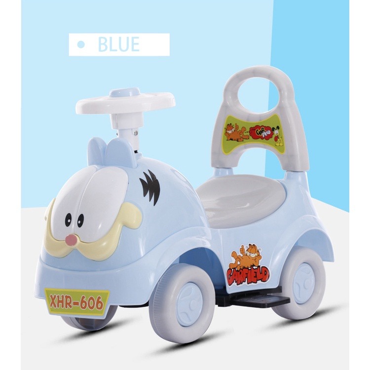 Garfield Doraemon Baby Walker Scooter Car Toy With Music Retractable ...