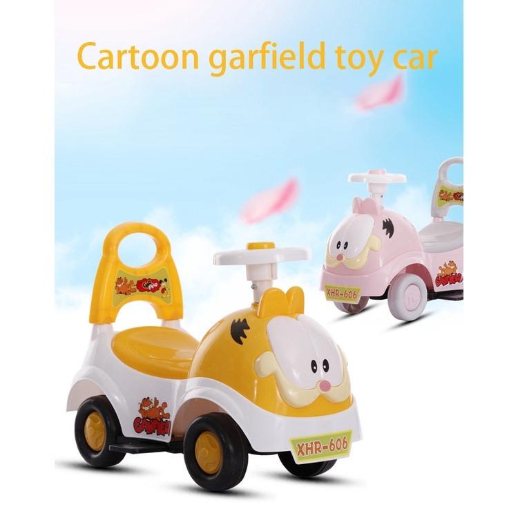 Garfield Doraemon Baby Walker Scooter Car Toy With Music Retractable ...
