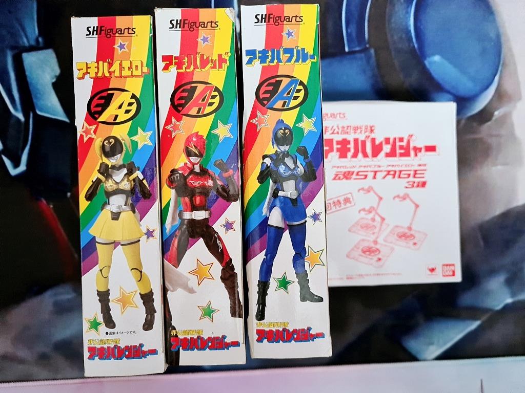 Hikonin Sentai Akibarangers - SHFigurearts set with Display Stands ...