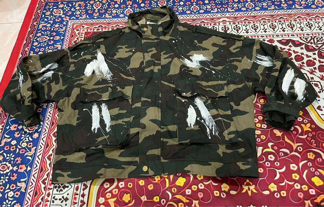 Jacket Army Design, Men's Fashion, Tops & Sets, Hoodies on Carousell