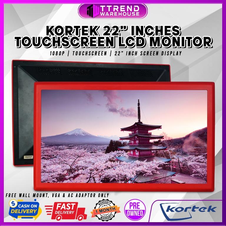 Kortek 22" LCD Touchscreen Monitor RED Full HD, Computers & Tech, Parts ...