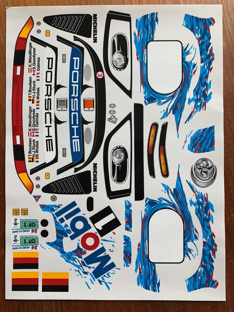 Tamiya: MCI decal for Mobile 1 Porsche GT1 1/10 scale, 興趣及遊戲, 玩具 & 遊戲類 ...
