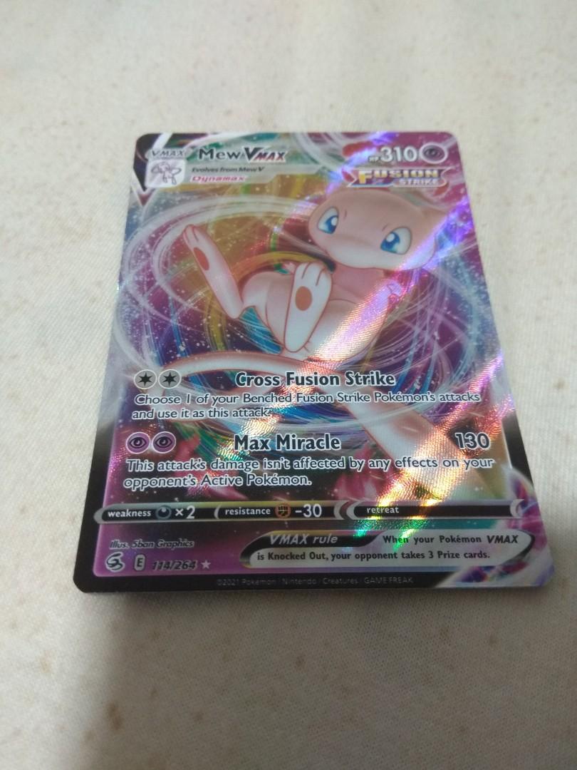 Mew vmax fusion strike full art, Hobbies & Toys, Toys & Games on Carousell