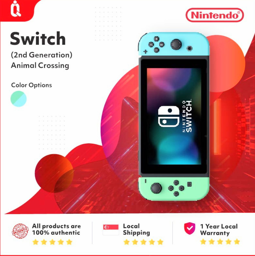 Nintendo Switch Console Animal Crossing (Gen 2), Video Gaming, Video ...